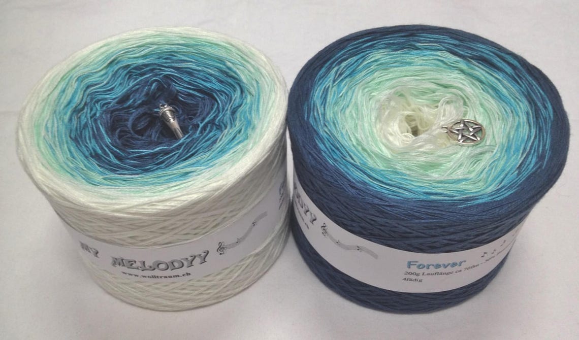 Forever IN STOCK Blue Gradient Yarn Blue Cotton Yarn - Etsy