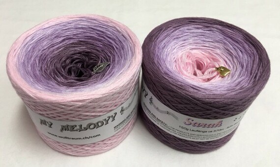Sarah Gradient Yarn Cotton Acrylic Yarn My Melodyy by - Etsy