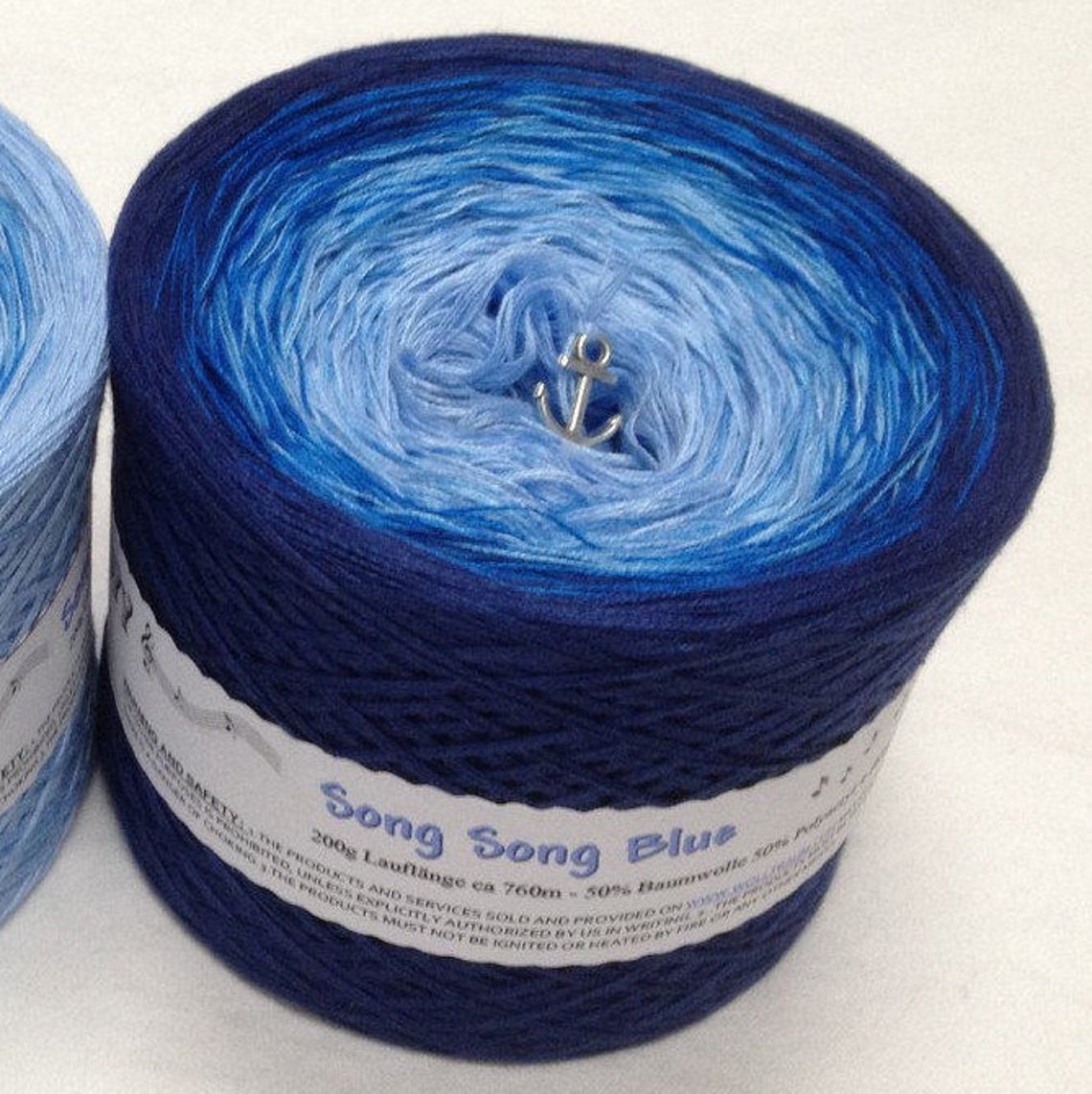 Song Blue 4 Ply Blue Gradient Yarn Cotton Acrylic Yarn - Etsy