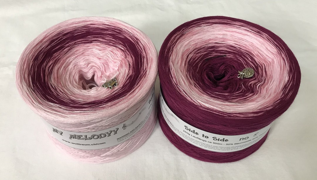 Side to Side 8 - Red and Pink Yarn - Mirrored Gradient Yarn - Repeat ...