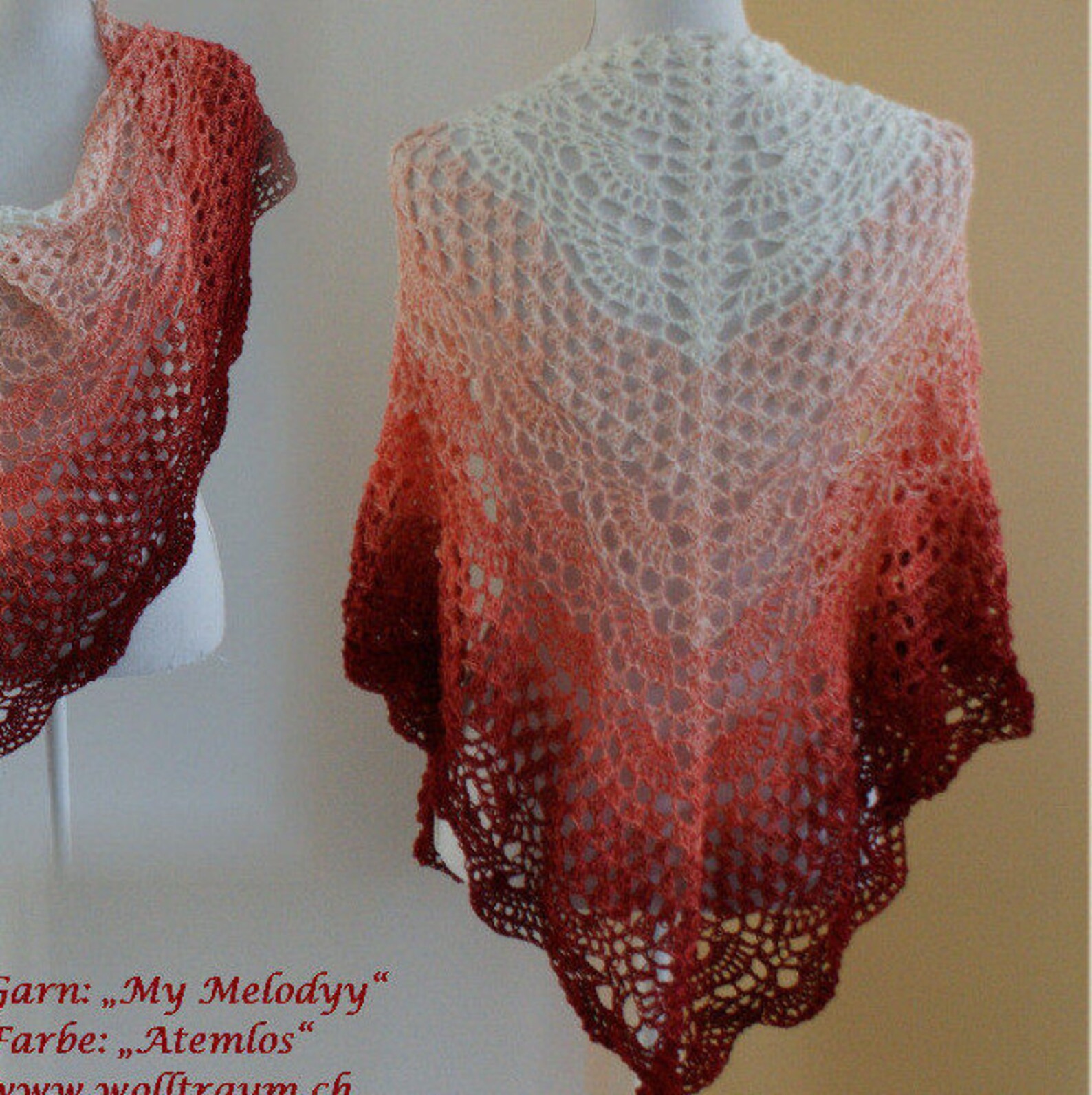 Atemlos Red Gradient Yarn Red Cotton Yarn Red Acrylic - Etsy