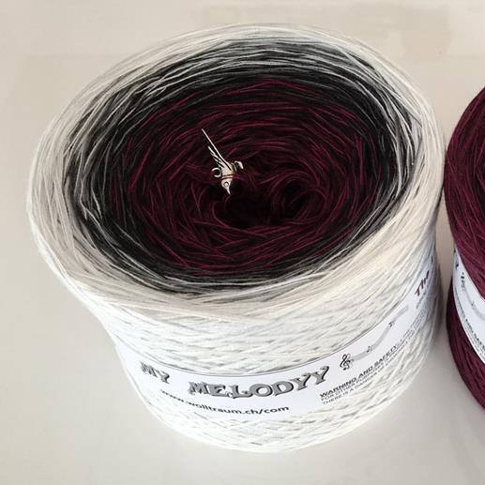 The Lady is A Vamp Maroon and Black Yarn Gradient Yarn - Etsy