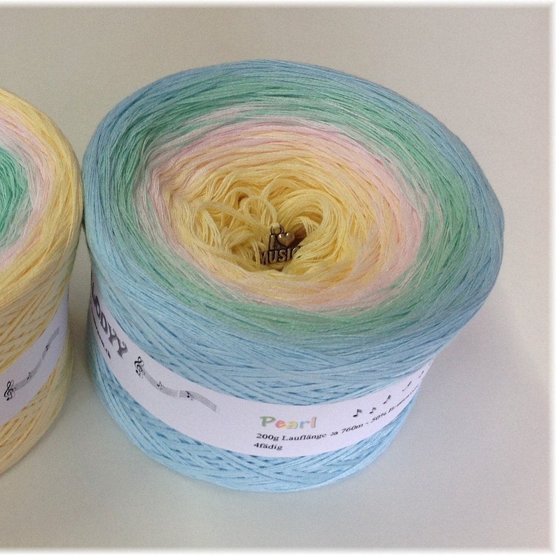 Pearl Pastel Gradient Yarn Cotton Acrylic Yarn My | Etsy