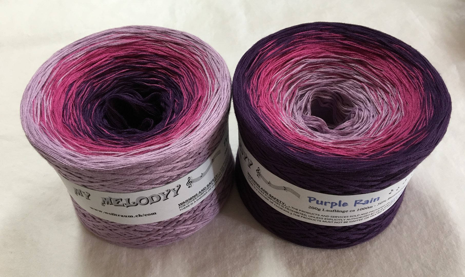 Purple Rain Purple Cotton Yarn Purple Acrylic Yarn - Etsy