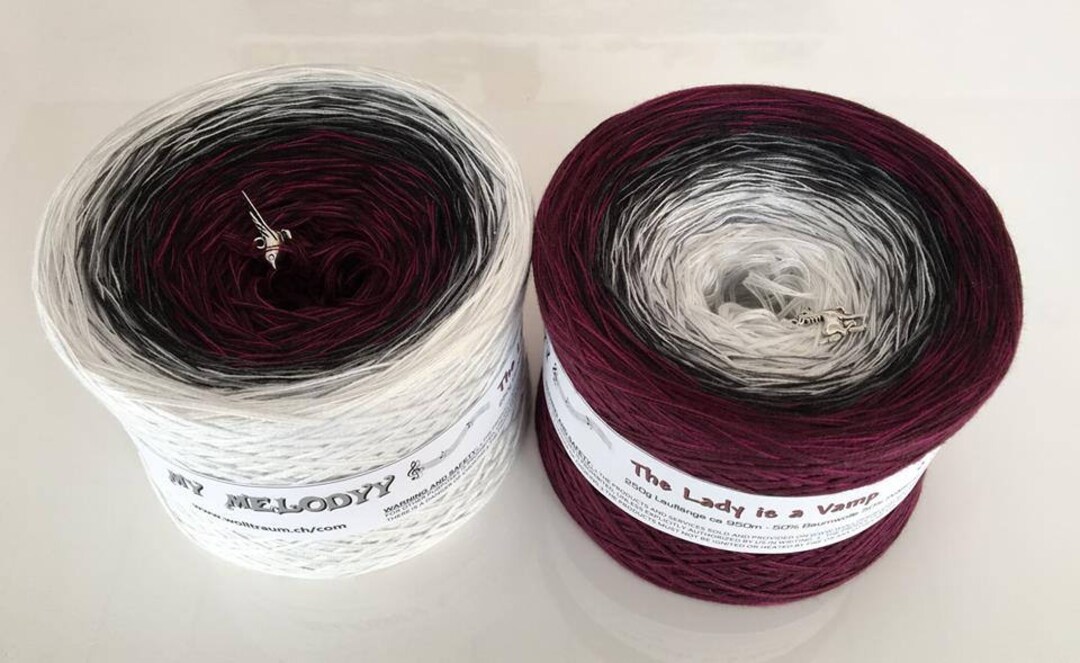 The Lady is A Vamp - Maroon and Black Yarn - Gradient Yarn - Burgundy ...