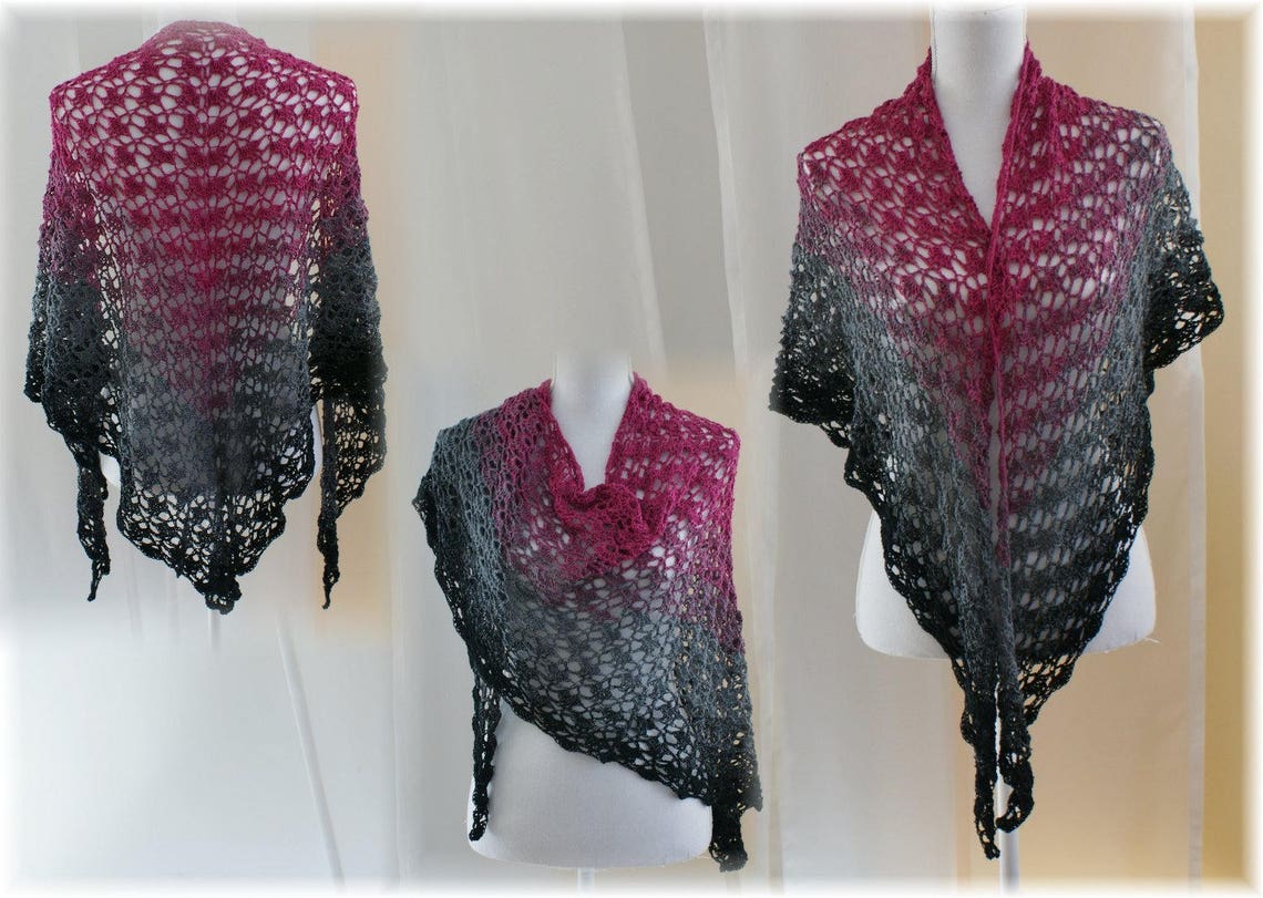 Night Fever Raspberry Yarn Crochet Gradient Yarn | Etsy