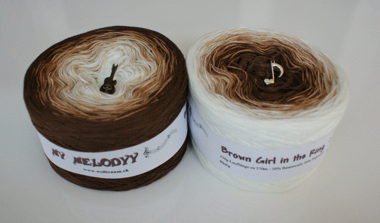 Brown Girl Gradient Yarn Brown Cotton Yarn Brown Acrylic - Etsy