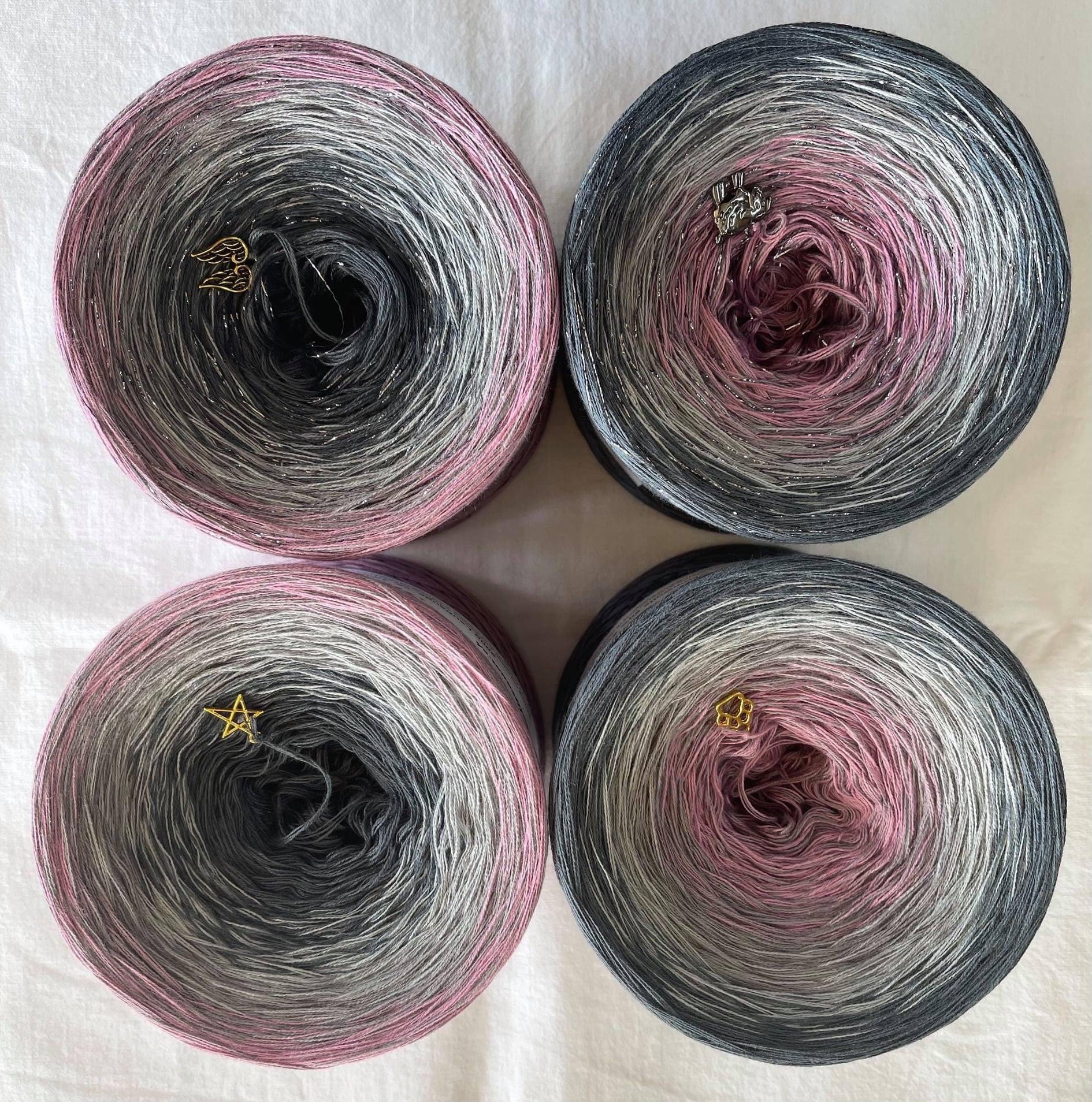 Smoky Dusk - Purple and Gray Yarn - Glitter Yarn - Gradient Yarn ...