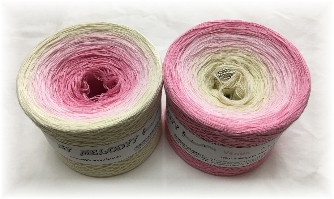 Venus - Pink Gradient Yarn - Pastel Gradient Yarn - Light Weight Yarn ...