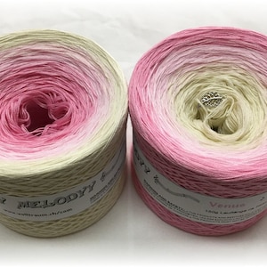 Venus - Pink Gradient Yarn - Pastel Gradient Yarn - Light Weight Yarn ...