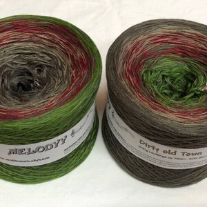 Dirty Old Town Green Yarn Vintage Color Yarn Gradient Yarn Wolltraum ...