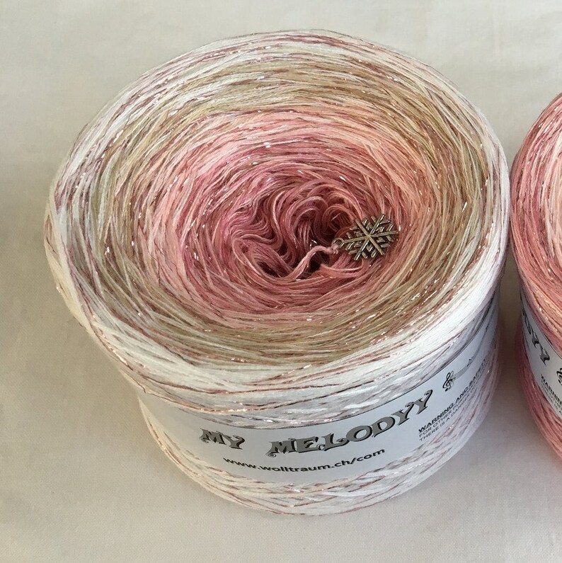 Let It Snow Pink Glitter Yarn Christmas Yarn Holiday | Etsy