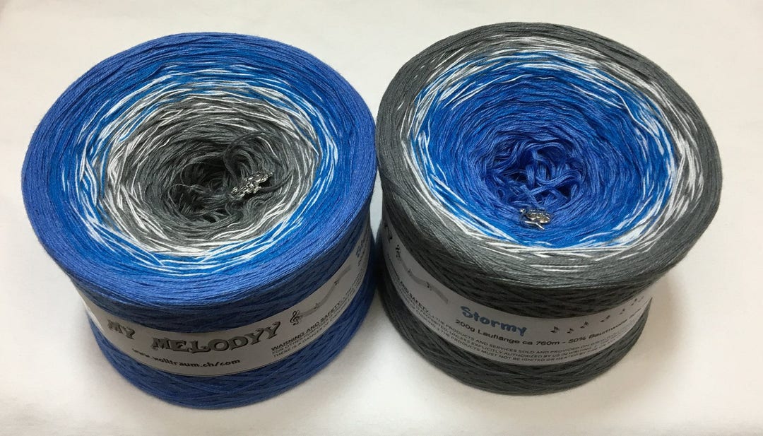 Stormy - Bright Blue Crochet Yarn - Blue Knitting Yarn - Wolltraum Yarn ...