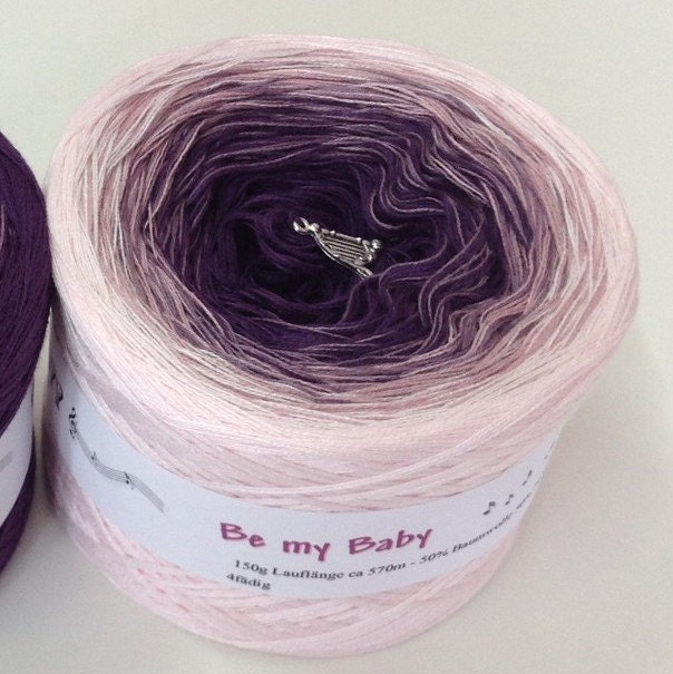Be My Baby - Pink Cotton Yarn - Purple Cotton Yarn - Pastel Gradient ...