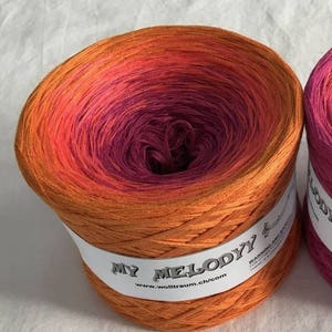 Kiss - Gradient Yarn - Raspberry Cotton Yarn - Pink Acrylic Yarn ...