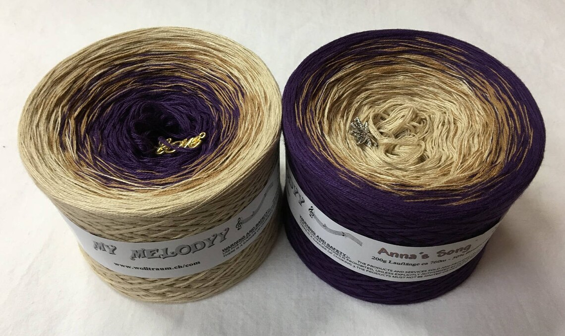 Anna's Song Purple Gradient Yarn Brown Gradient Yarn | Etsy