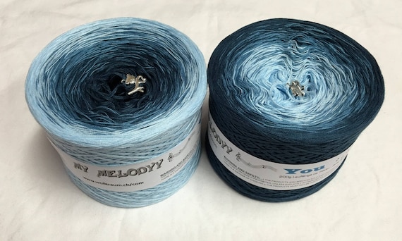 You Blue Gradient Yarn Blue Cotton Yarn Blue Acrylic - Etsy