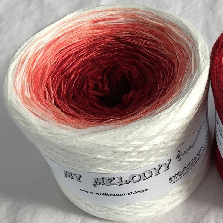 Atemlos Red Gradient Yarn Red Cotton Yarn Red Acrylic - Etsy
