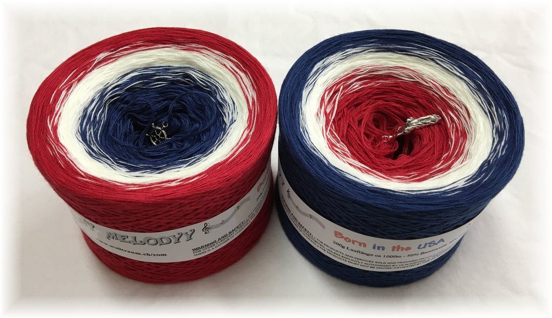 Born in the USA - Red White and Blue Yarn - Flag Yarn - Wolltraum Yarn ...