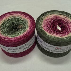 Alice - Green Gradient Yarn - Green Cotton Yarn - Green Acrylic Yarn ...