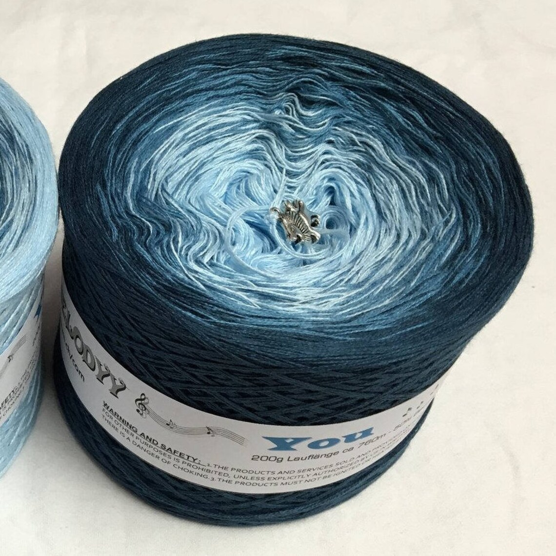 You Blue Gradient Yarn Blue Cotton Yarn Blue Acrylic - Etsy
