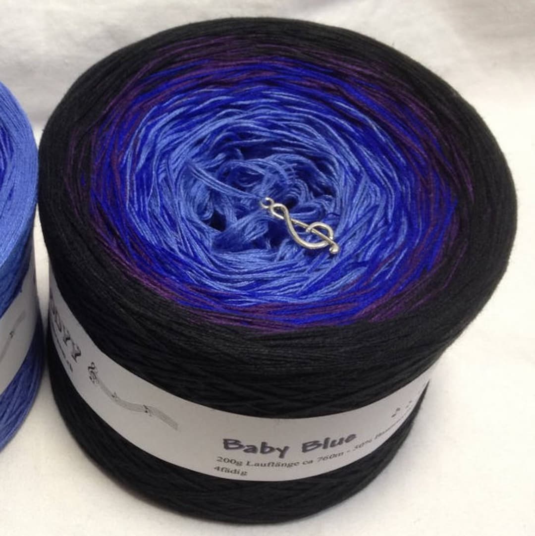 Baby Blue Yarn - Gradient Yarn - Cotton Acrylic Blend - Color Changing ...