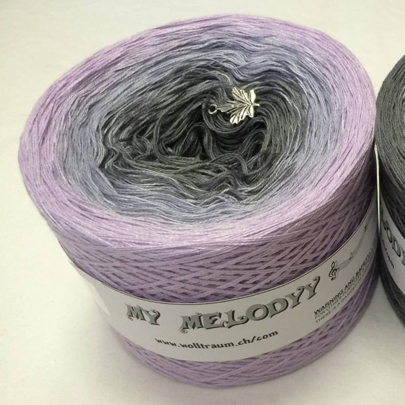 Angie - Purple Cotton Yarn - Purple Acrylic Yarn - Gray Cotton Yarn ...