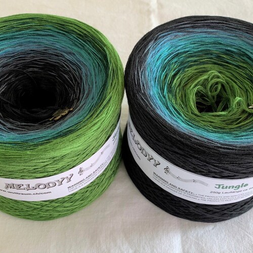 Jungle Green Glitter Yarn Dark Gradient Yarn Green Yarn - Etsy