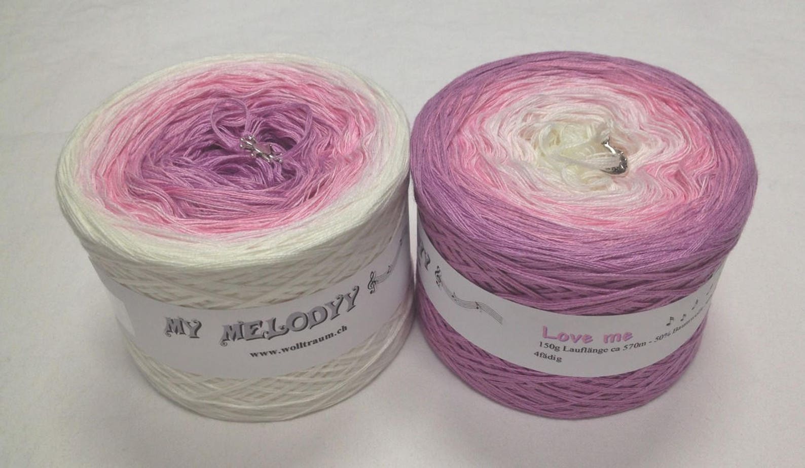 Love Me - Gradient Yarn - Amethyst Yarn - Baby Pink Yarn - White Yarn ...