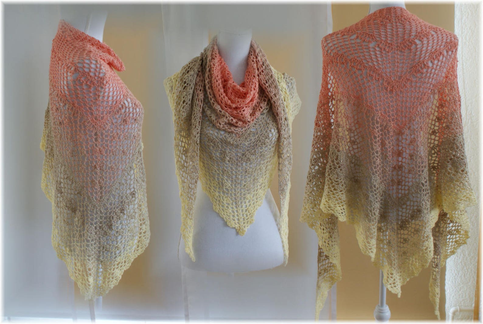 Heisser Sand Coral Yarn Gradient Yarn Fingering Yarn | Etsy