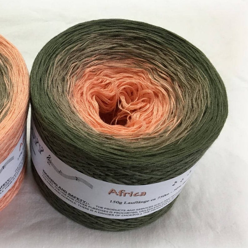 Africa Gradient Yarn Cotton Acrylic Yarn My Melodyy by - Etsy