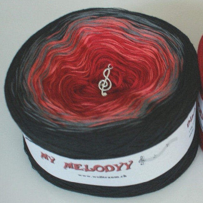 Black Rose Gradient Yarn Red Cotton Yarn Red Acrylic | Etsy