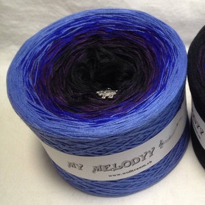 Baby Blue Yarn - Gradient Yarn - Cotton Acrylic Blend - Color Changing ...