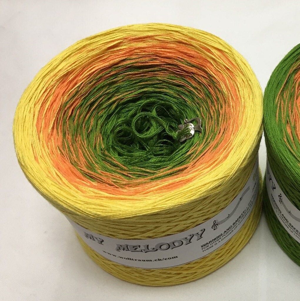 Spring Fever Green Yarn Orange Yarn Yellow Yarn Cotton | Etsy