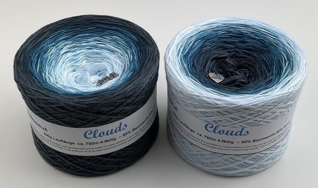 Clouds - Sky Inspired Yarn - 4ply Yarn - Fingering Weight Yarn - My ...