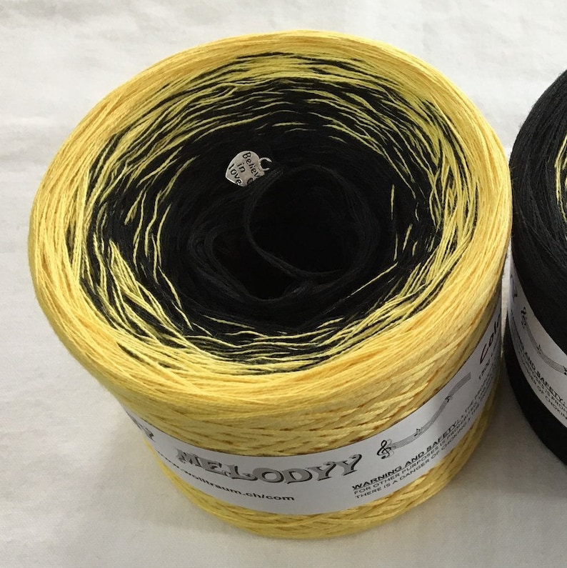 Color My World 24 Black and Yellow Yarn Wolltraum Yarn - Etsy