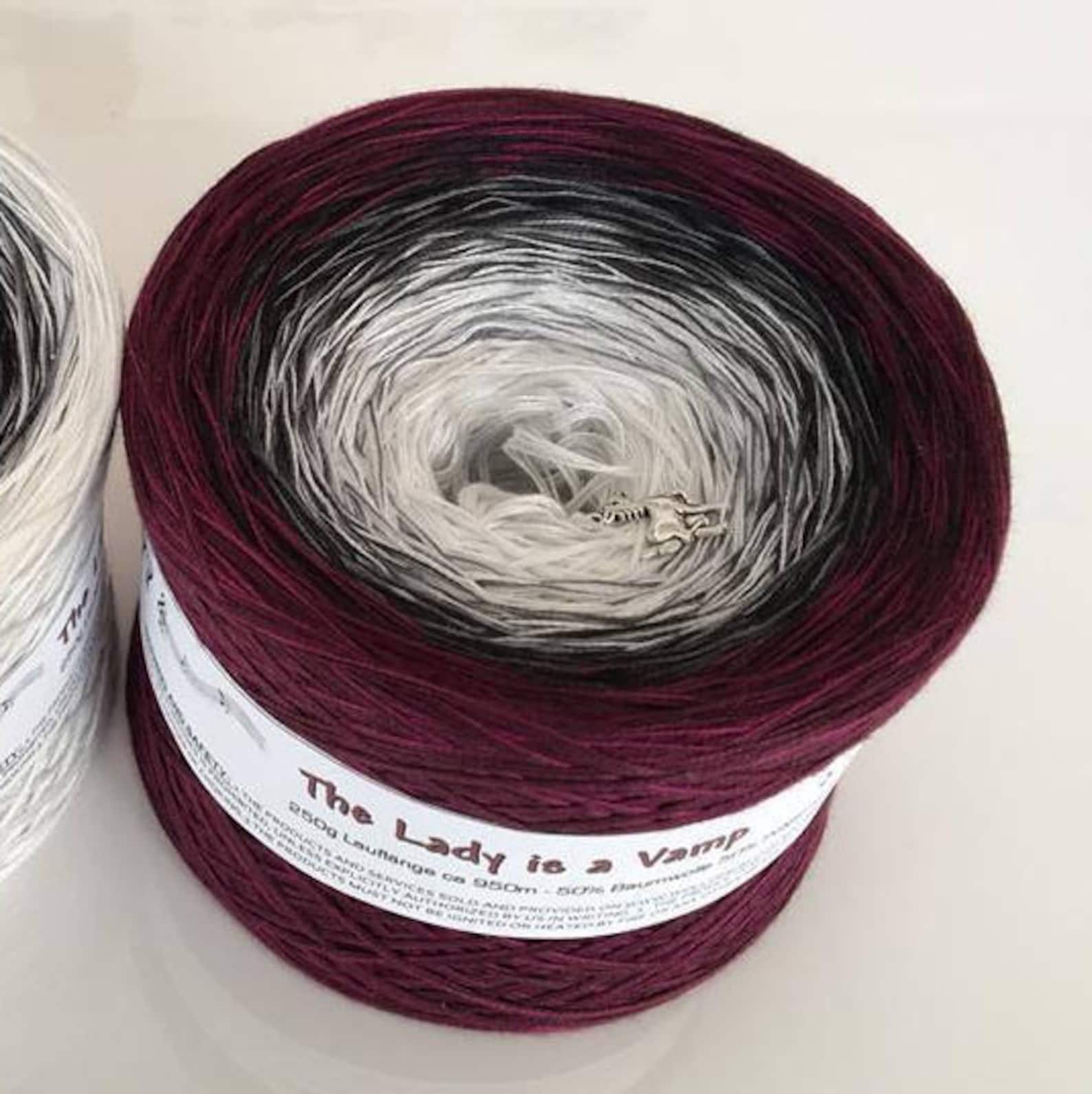 The Lady is A Vamp Maroon and Black Yarn Gradient Yarn - Etsy