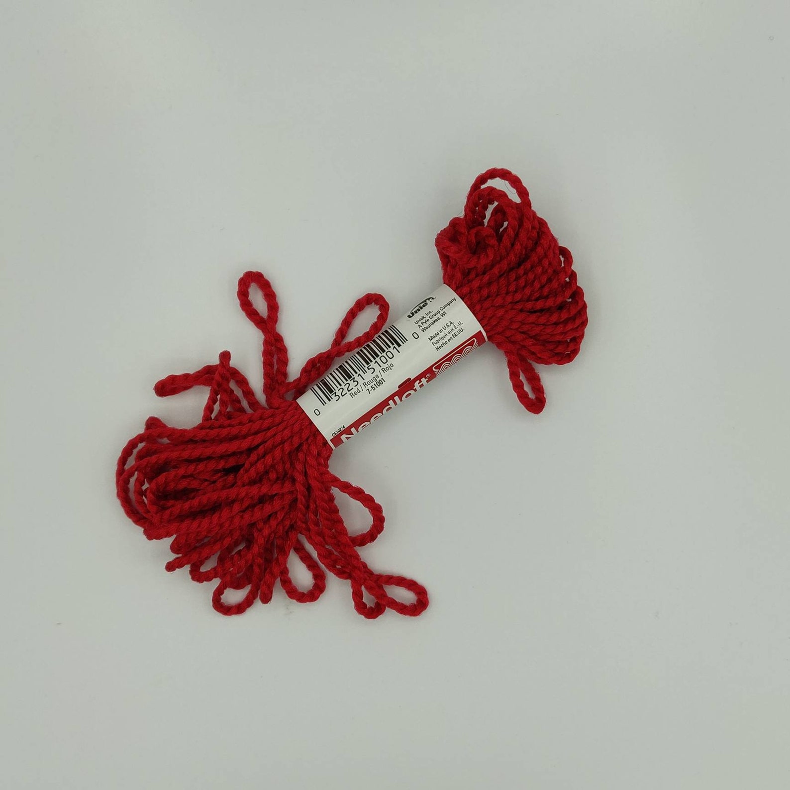 Red Plastic Canvas Yarn Needloft Yarns 100% Nylon 2 Ply 10 | Etsy