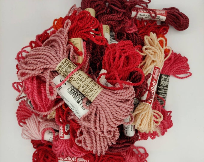 Red Plastic Canvas Yarn, Needloft Yarns, 100% Nylon, 2 Ply, 10 Yards - Etsy
