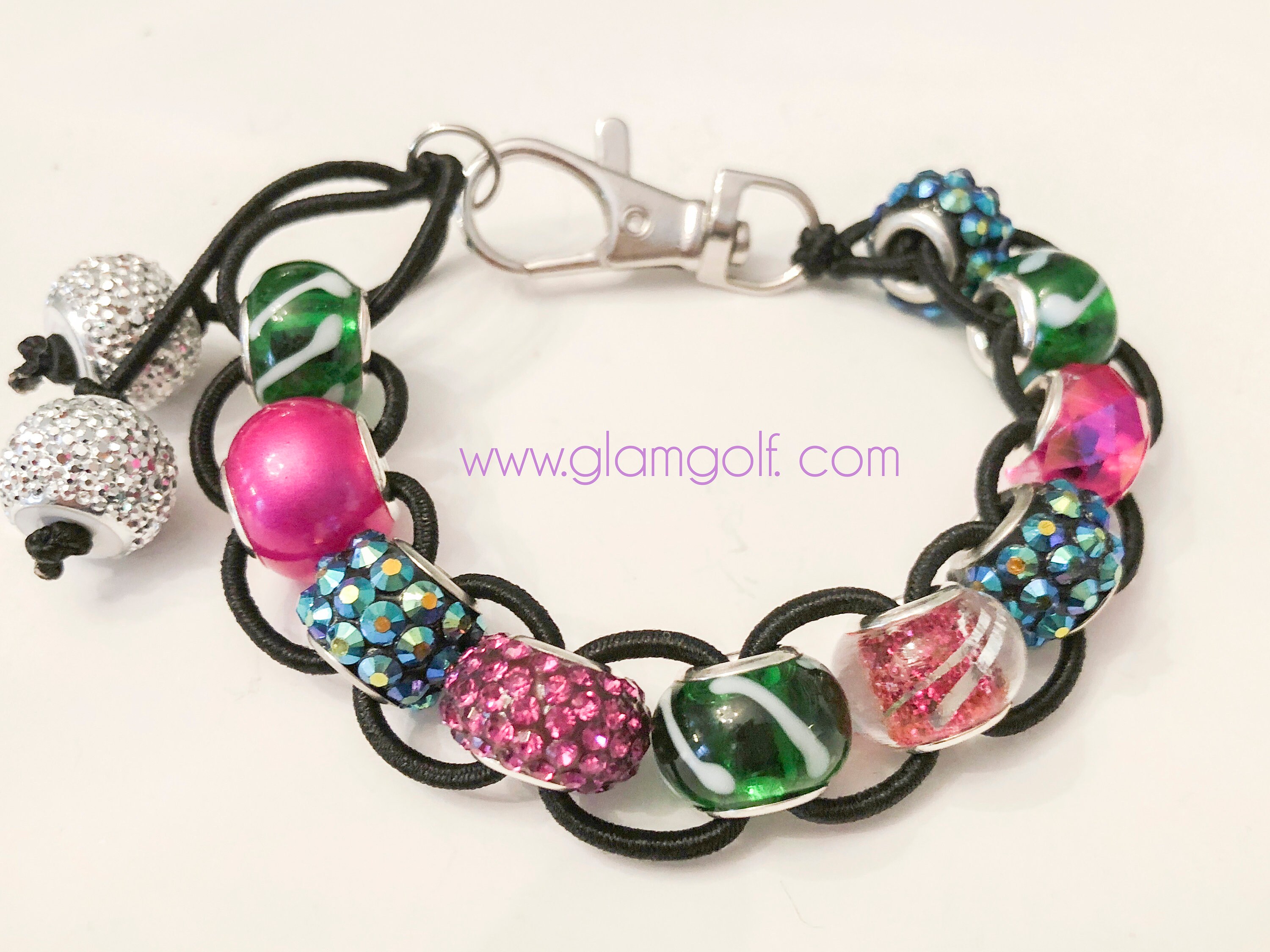 Pink and green golf gift-Golf counter beads- golf stroke counter-golf ...