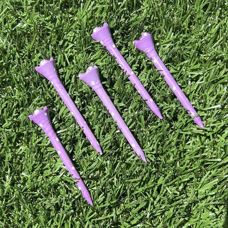 Golf Tees-lavender Golf Tees-ladies Golf Tees-whimsical Custom Golf ...