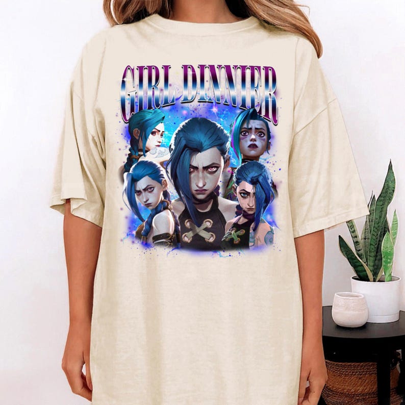 Jinx Arcane Bootleg Shirt Png, Powder Png, Vintage Streetwear League of ...