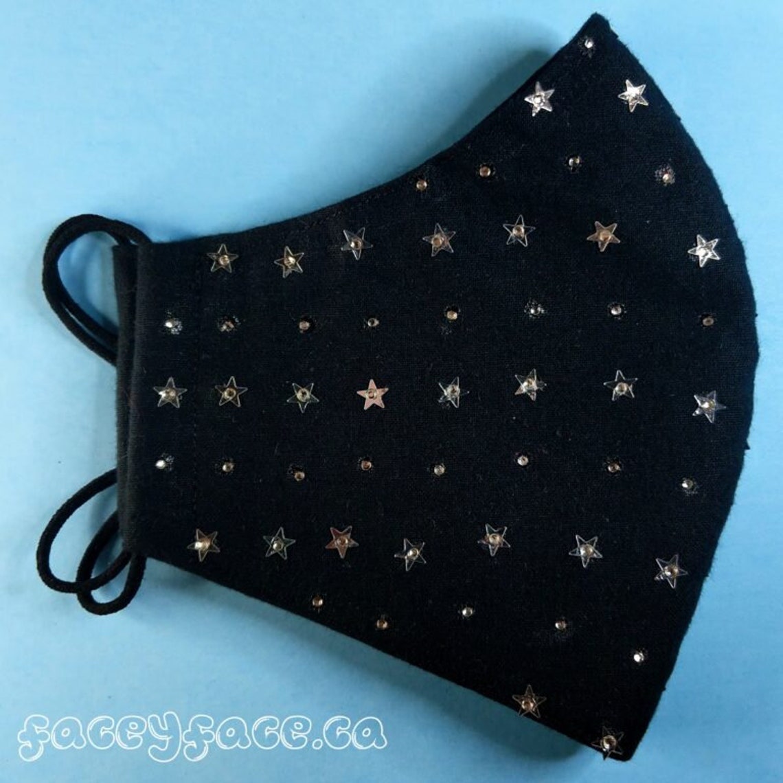 Superstar- 2-ply Cotton Star Sequins Face Mask - Etsy