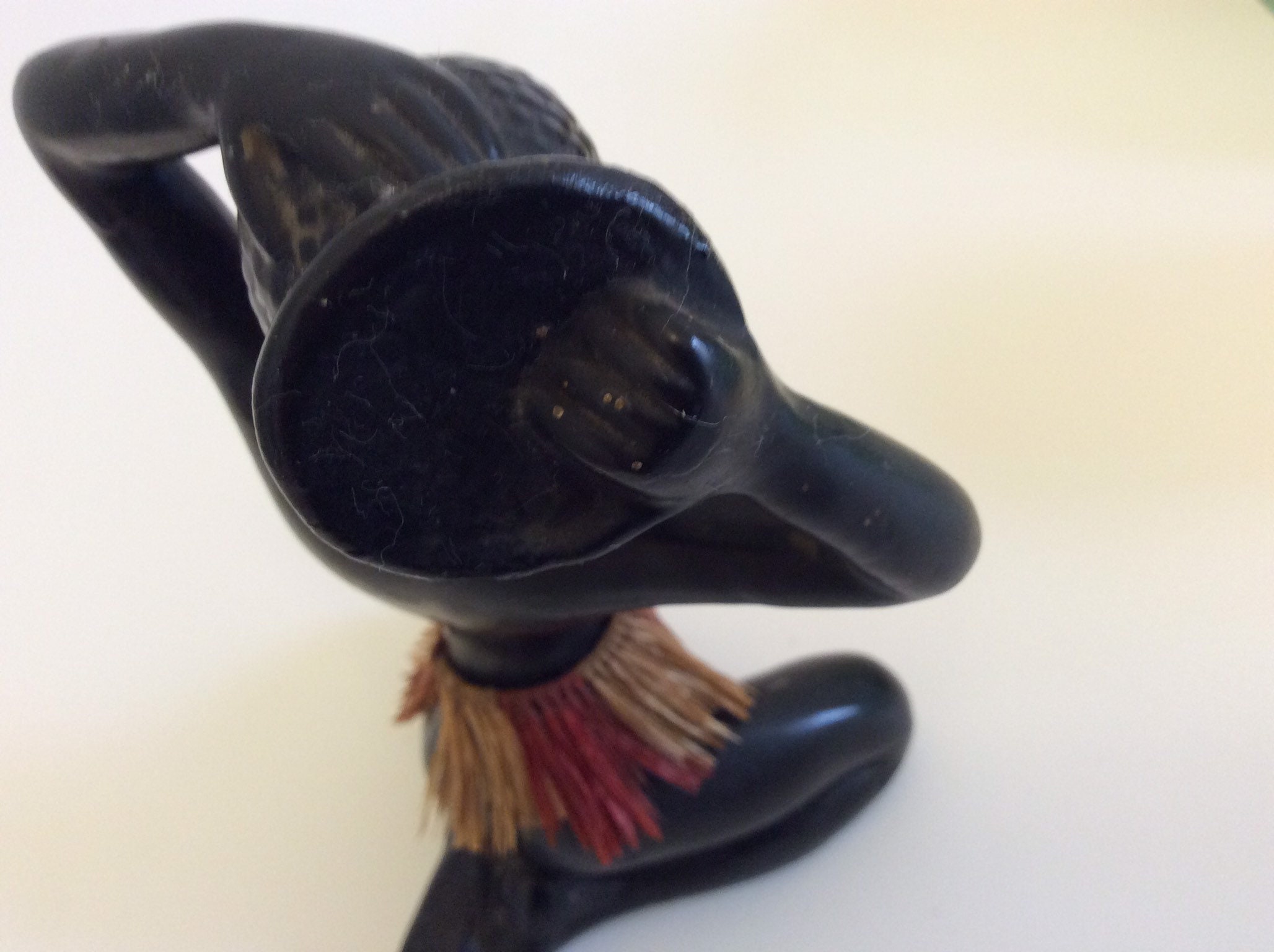 African Figurine Made From Chalkware and Painted Black. Duron - Etsy ...