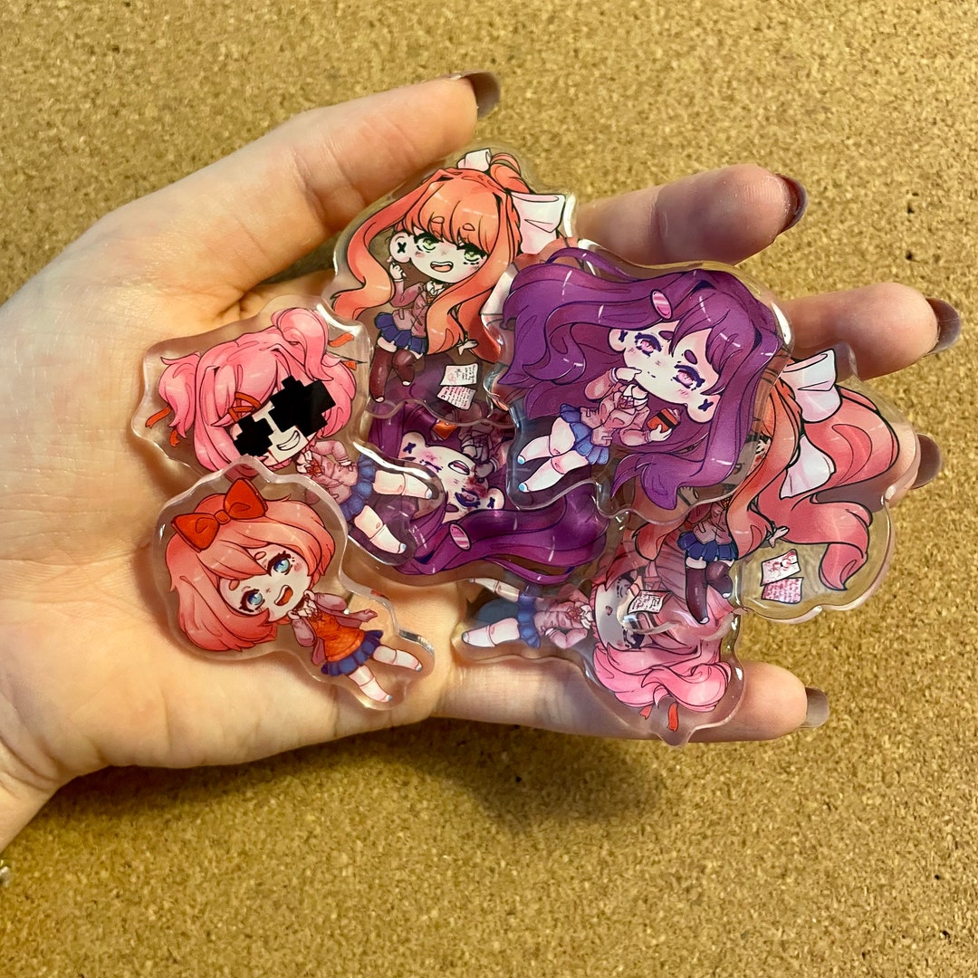 Doki Doki Literature Club Acrylic Pins 2 Tall - Etsy