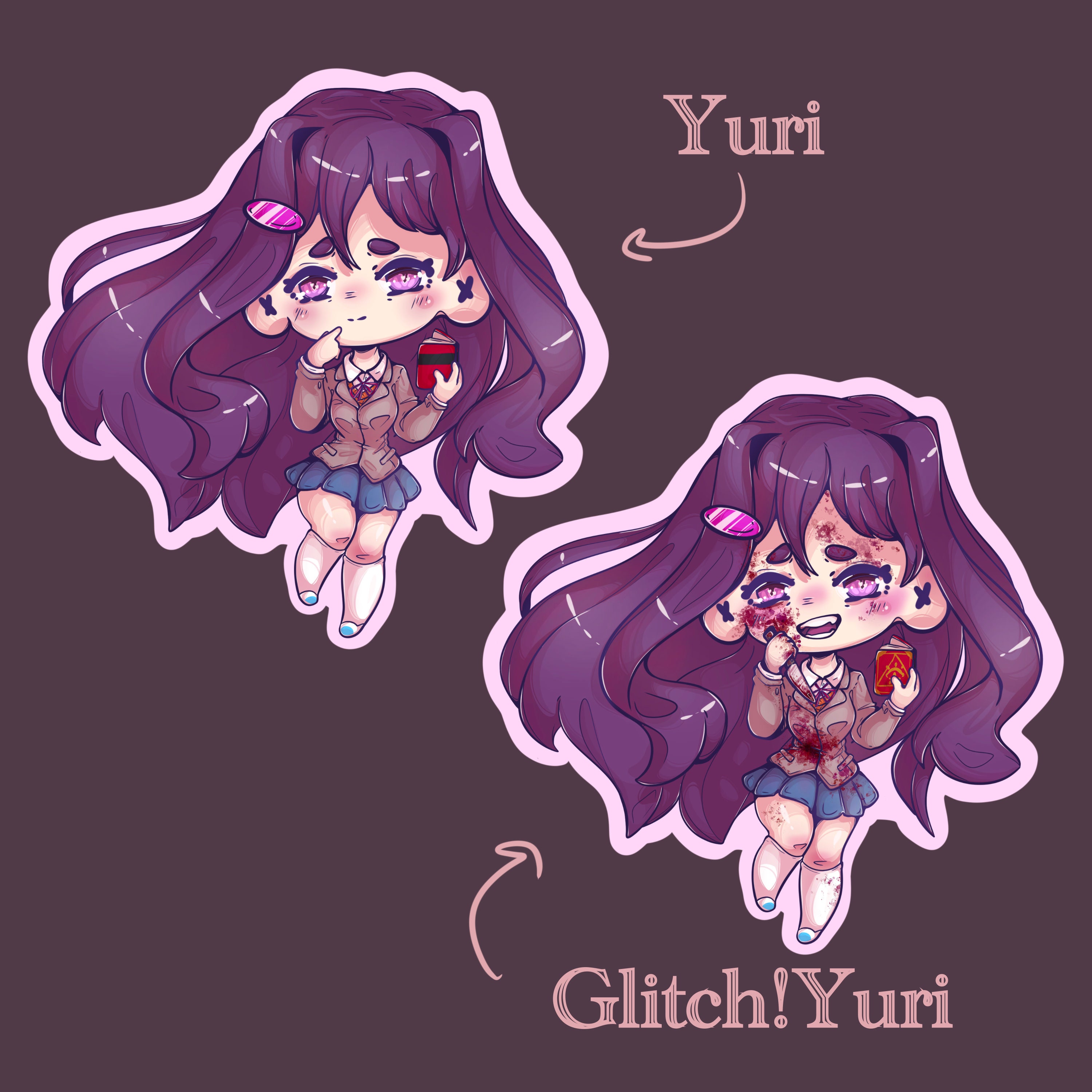 Doki Doki Literature Club Chibi Stickers 3. Die-cut, Matte - Etsy