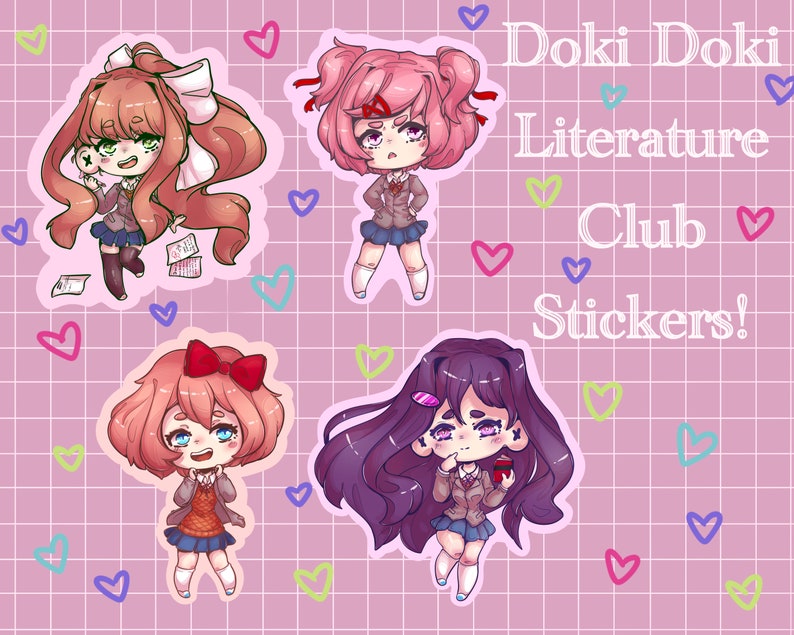 Doki Doki Literature Club Chibi Stickers 3. Die-cut, Matte - Etsy