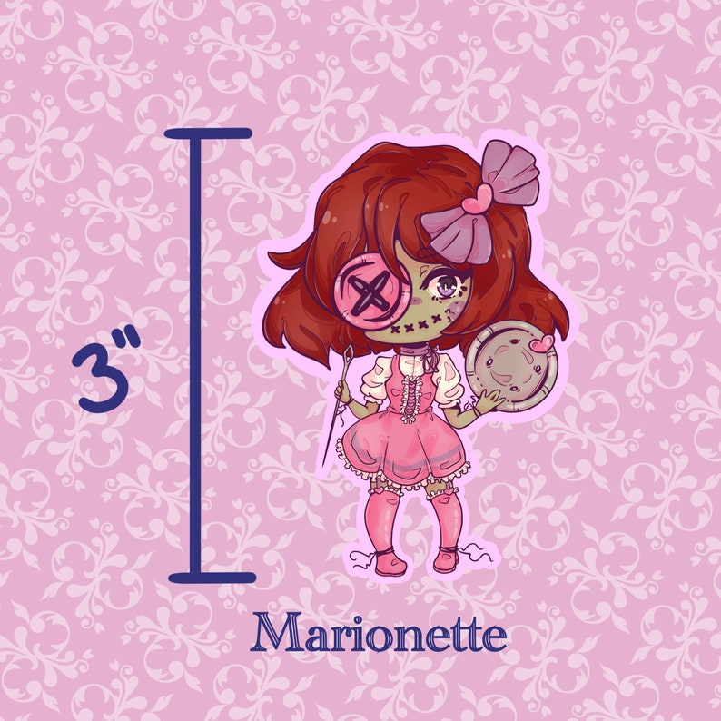 Adorable Doll OC Stickers 3 Die-cut Matte - Etsy