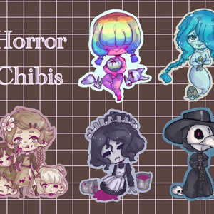 Horror OC Chibi Stickers! (3", Die-cut, Matte) - Etsy