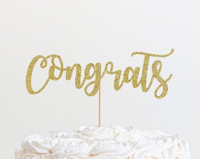 Congratulations Cake Topper, Congratulations Topper, Celebration Cake ...
